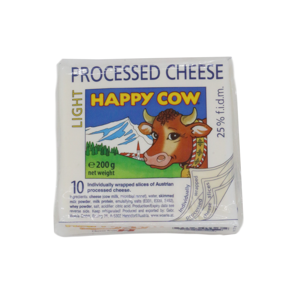 happy cow cheese light processed 200g – KK Mart