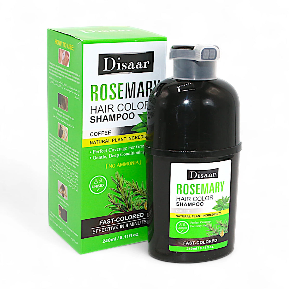 disaar hair color shampoo rosemary coffee 240ml china ds5832 – KK Mart