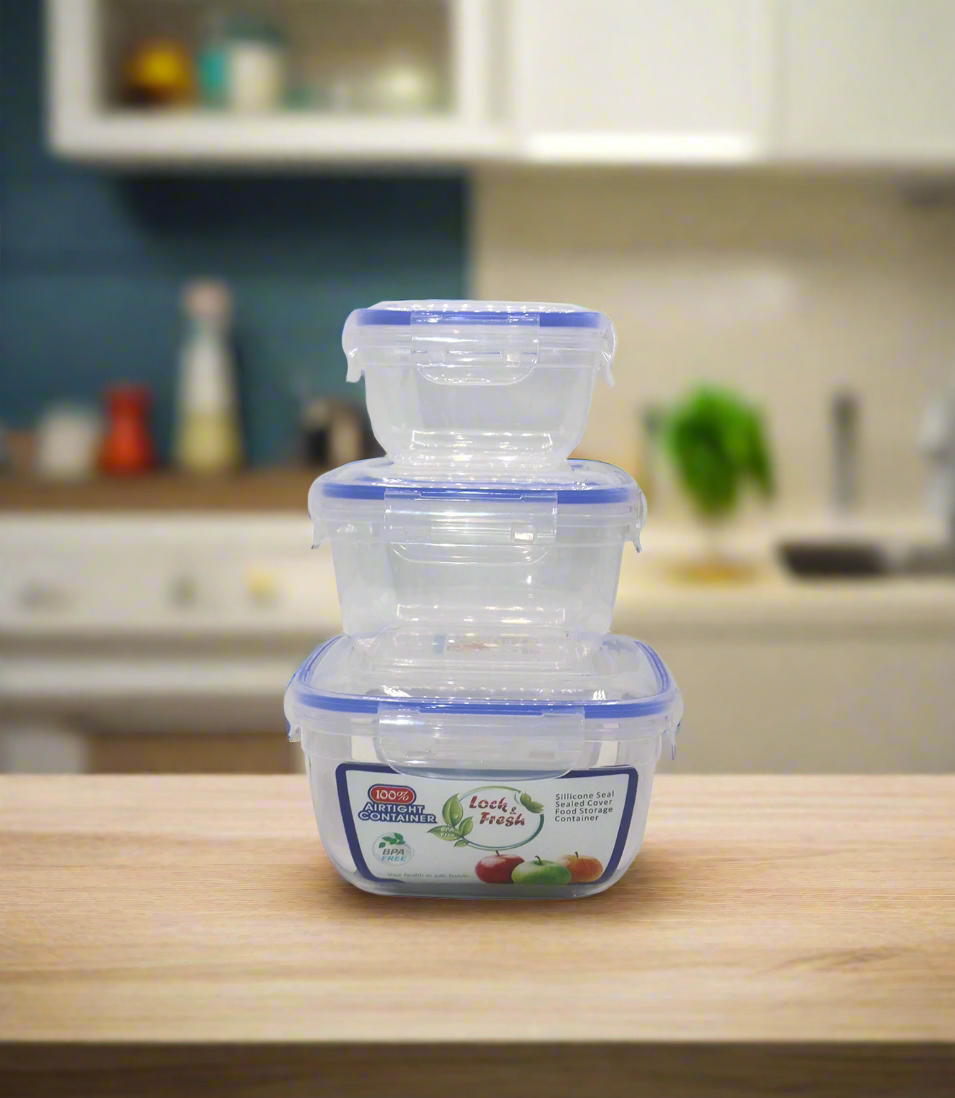 plastic box & lid 3pc pak d044 – KK Mart