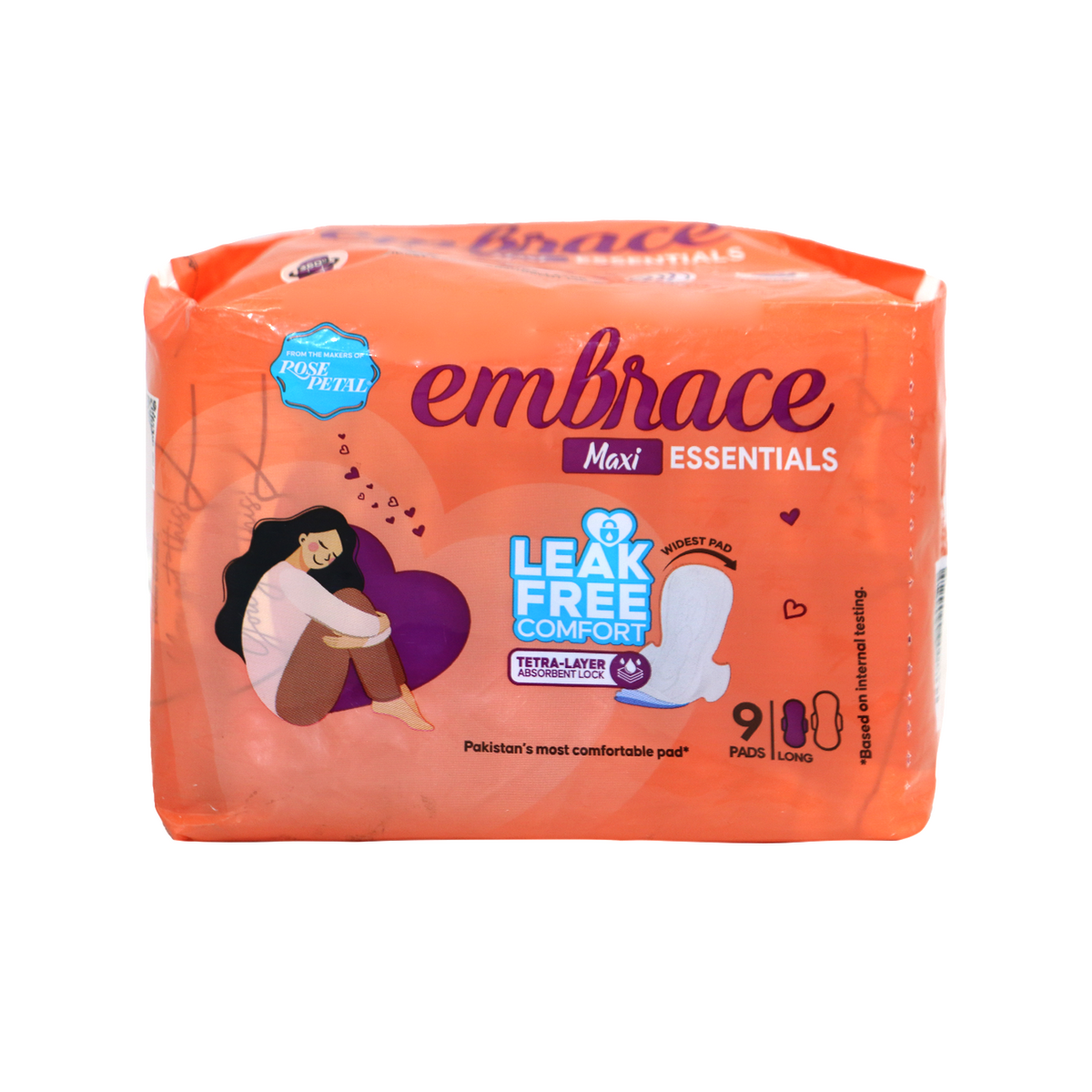 embrace pad maxi essentials long 9pc – KK Mart