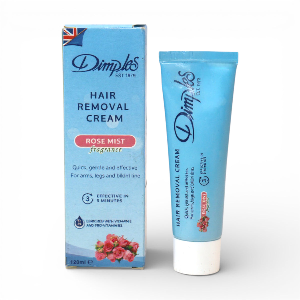dimples hair removal cream rose 120ml england – KK Mart