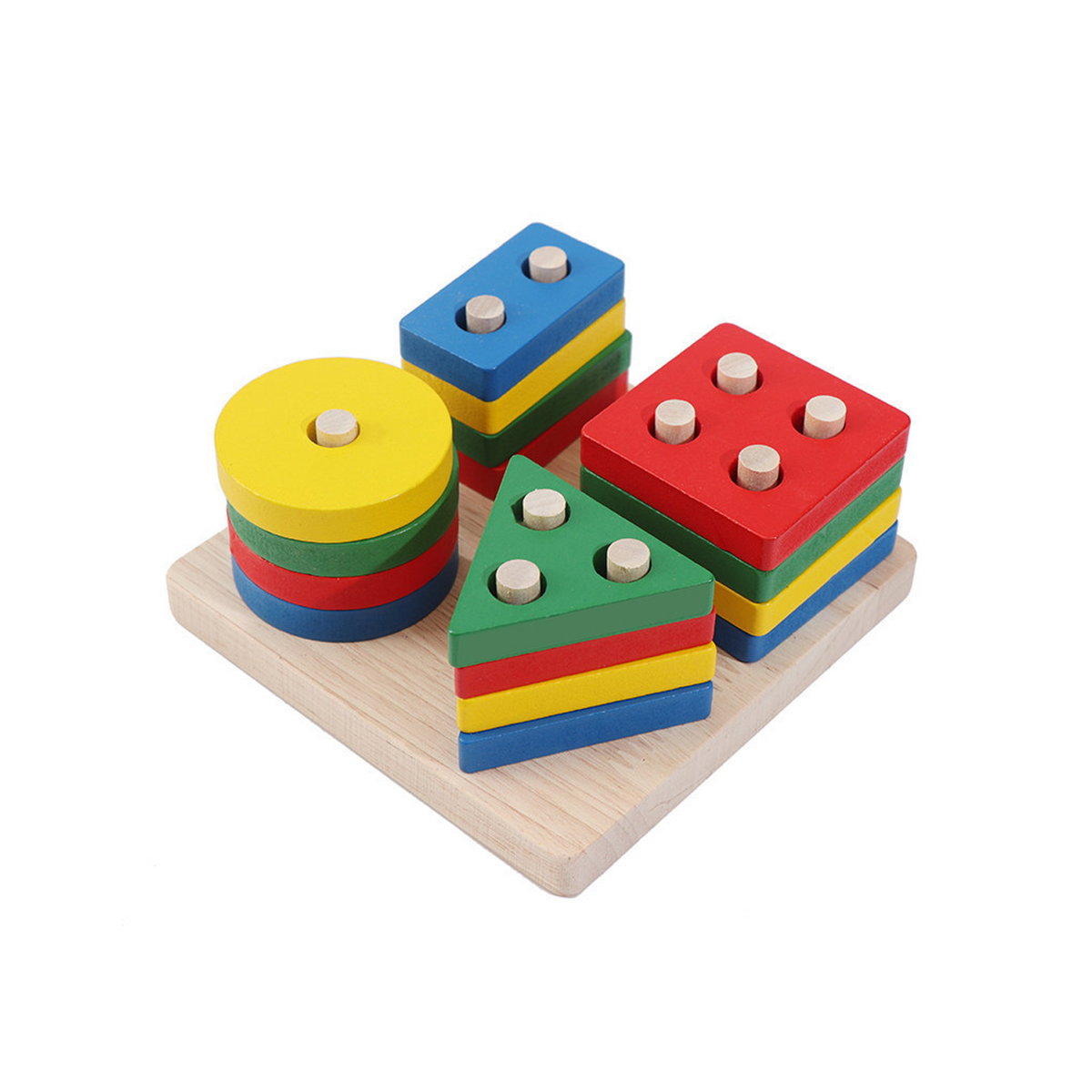 blocks wooden 4pcs shapes – KK Mart