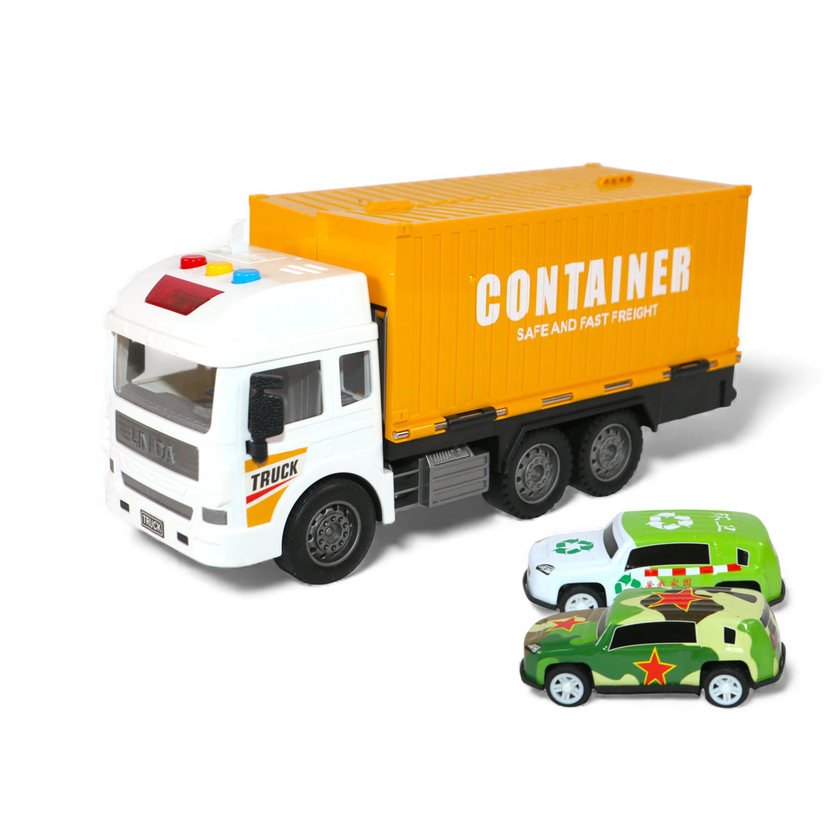 friction container truck track with 2cars china – KK Mart