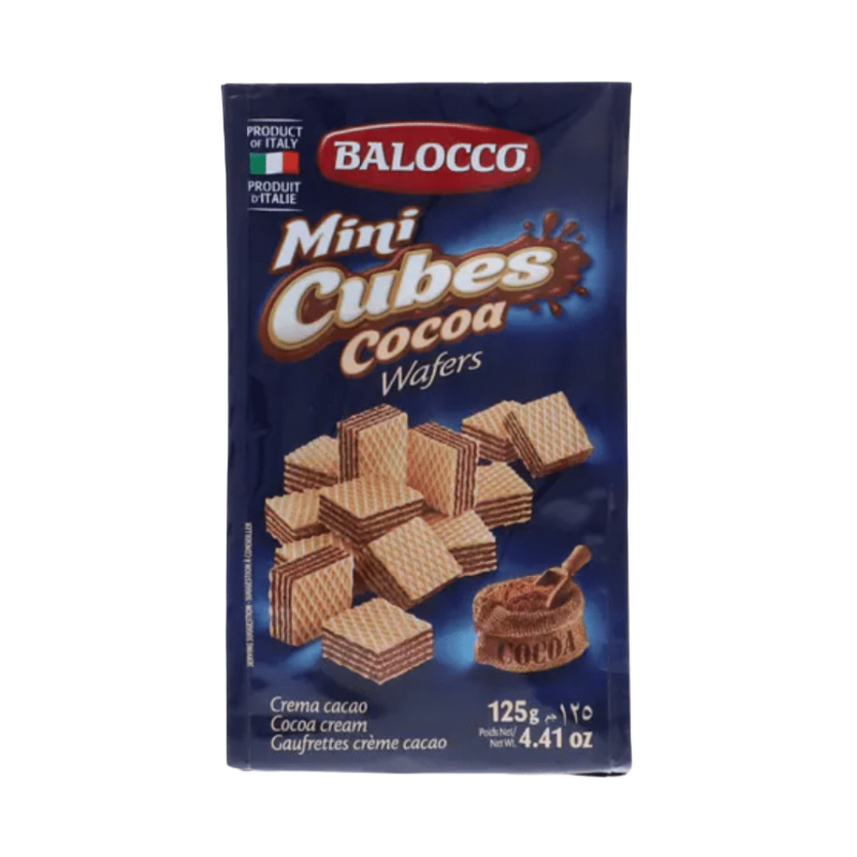 balocco wafers mini cubes cocoa 125g – KK Mart