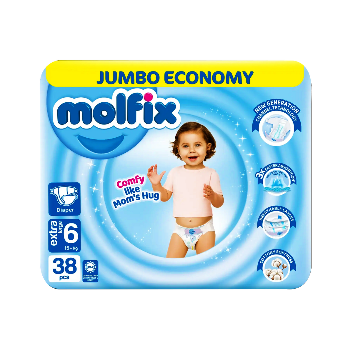 molfix diaper jumbo pack xl-6 38pc – KK Mart