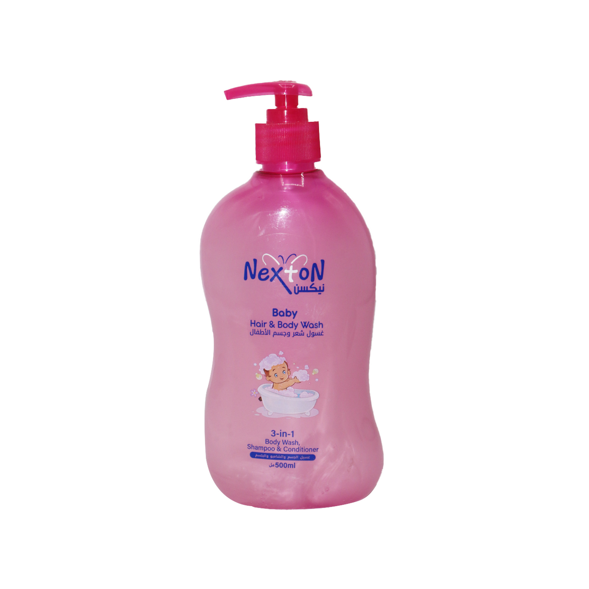 nexton hair & body baby wash 3in1 500ml – KK Mart