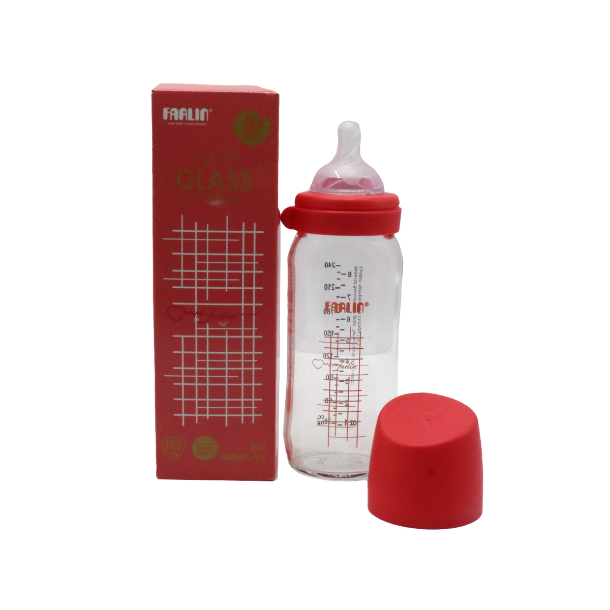 farlin glass feeder 240ml taiwan ab-32014 – KK Mart