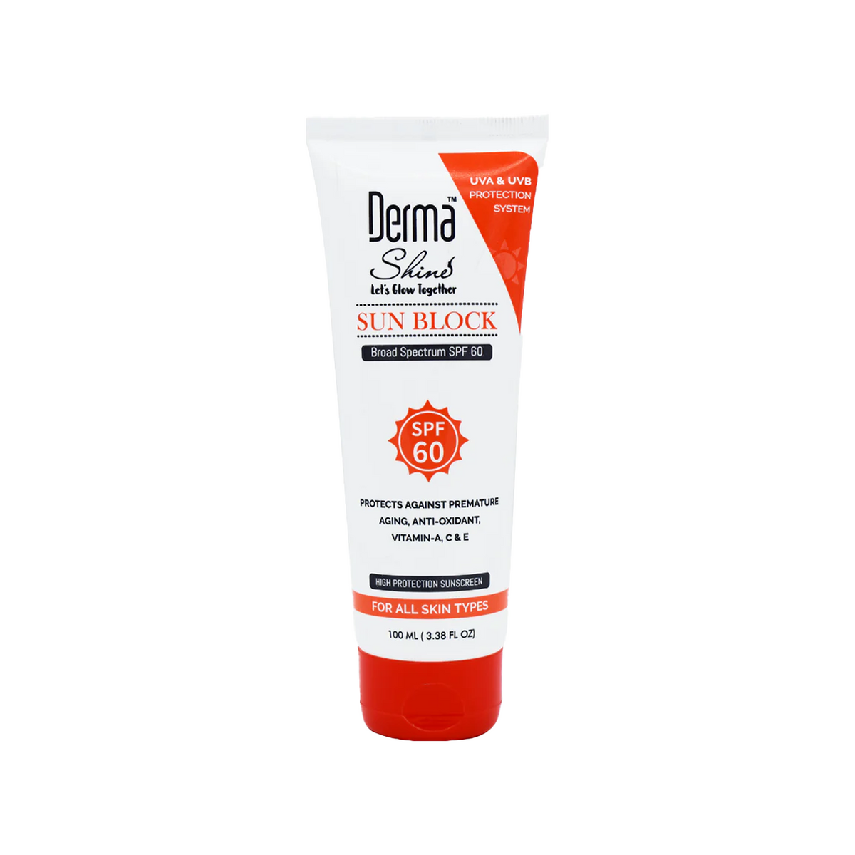 derma shine sun block spf 60 100ml – KK Mart