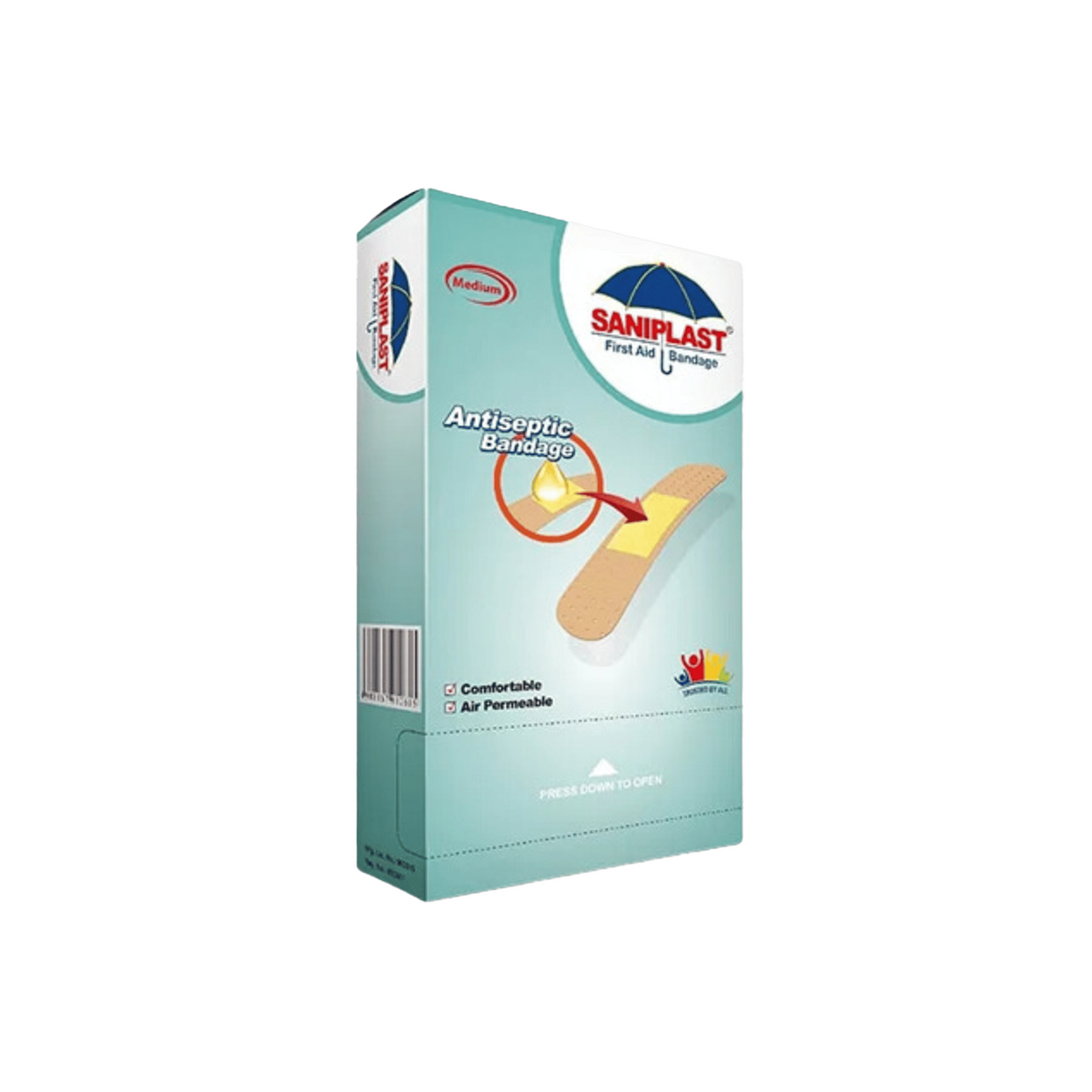 saniplast first aid bandage medium 100s – KK Mart