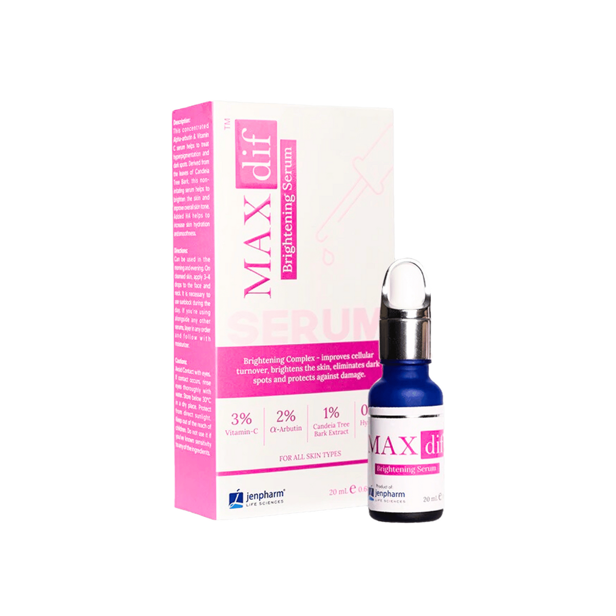 jenpharm serum maxdif brightending 20ml – KK Mart