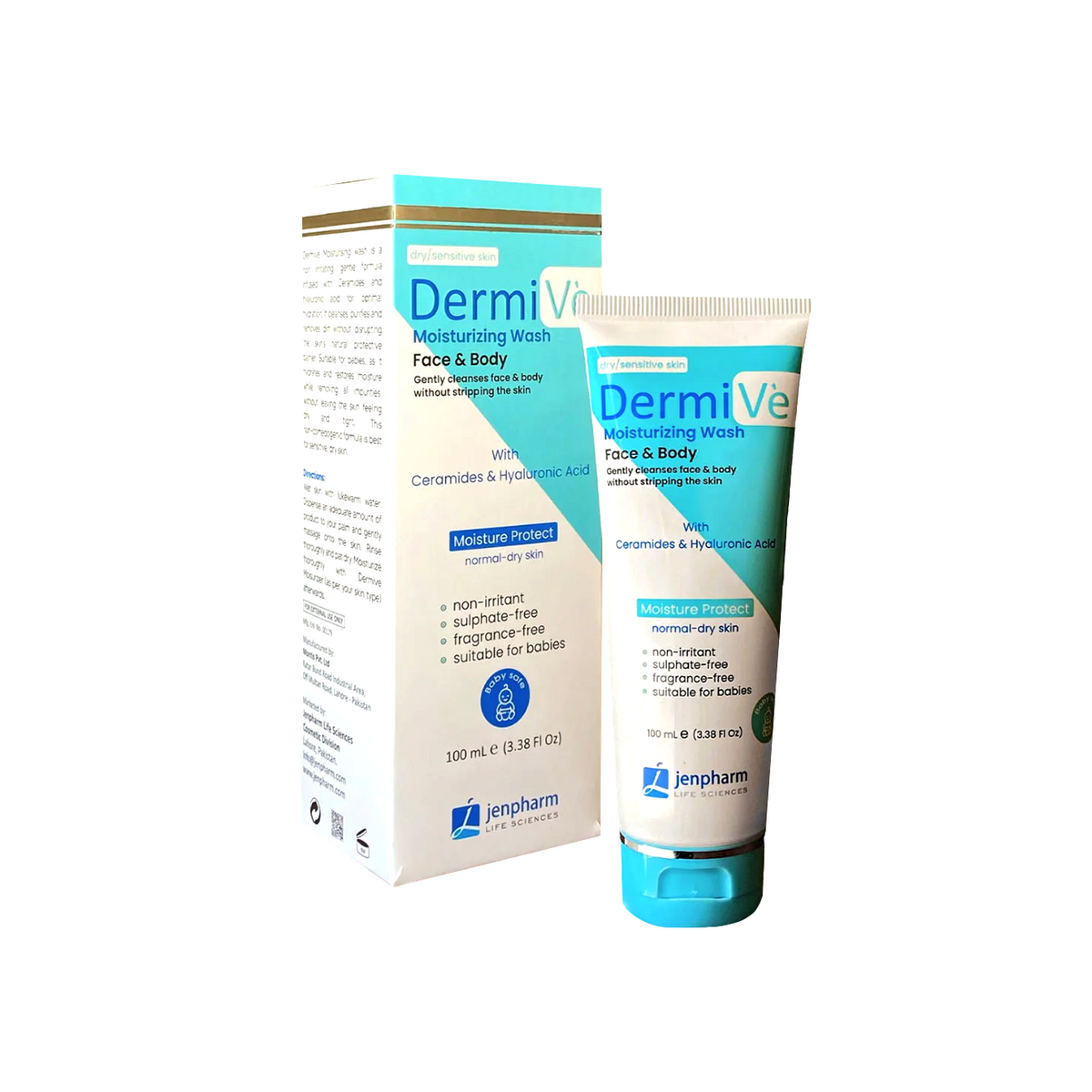 jenpharm dermive moisturizing wash face&body 100ml – KK Mart