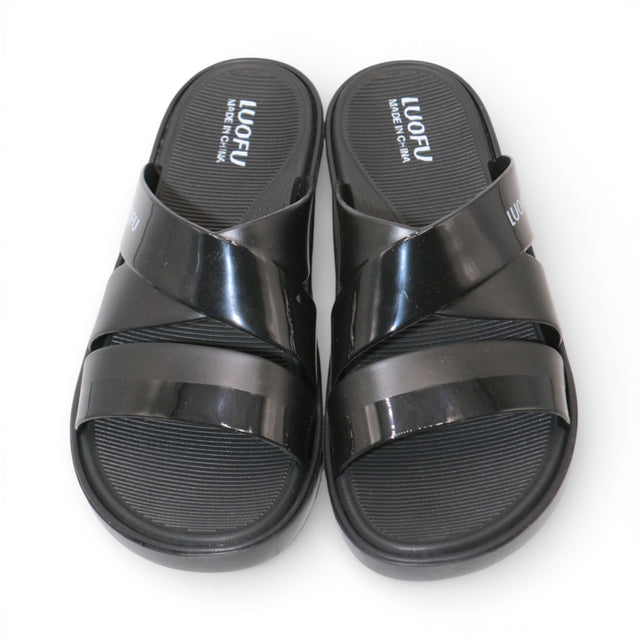 ladies slipper 36-41 black china e7185 – KK Mart