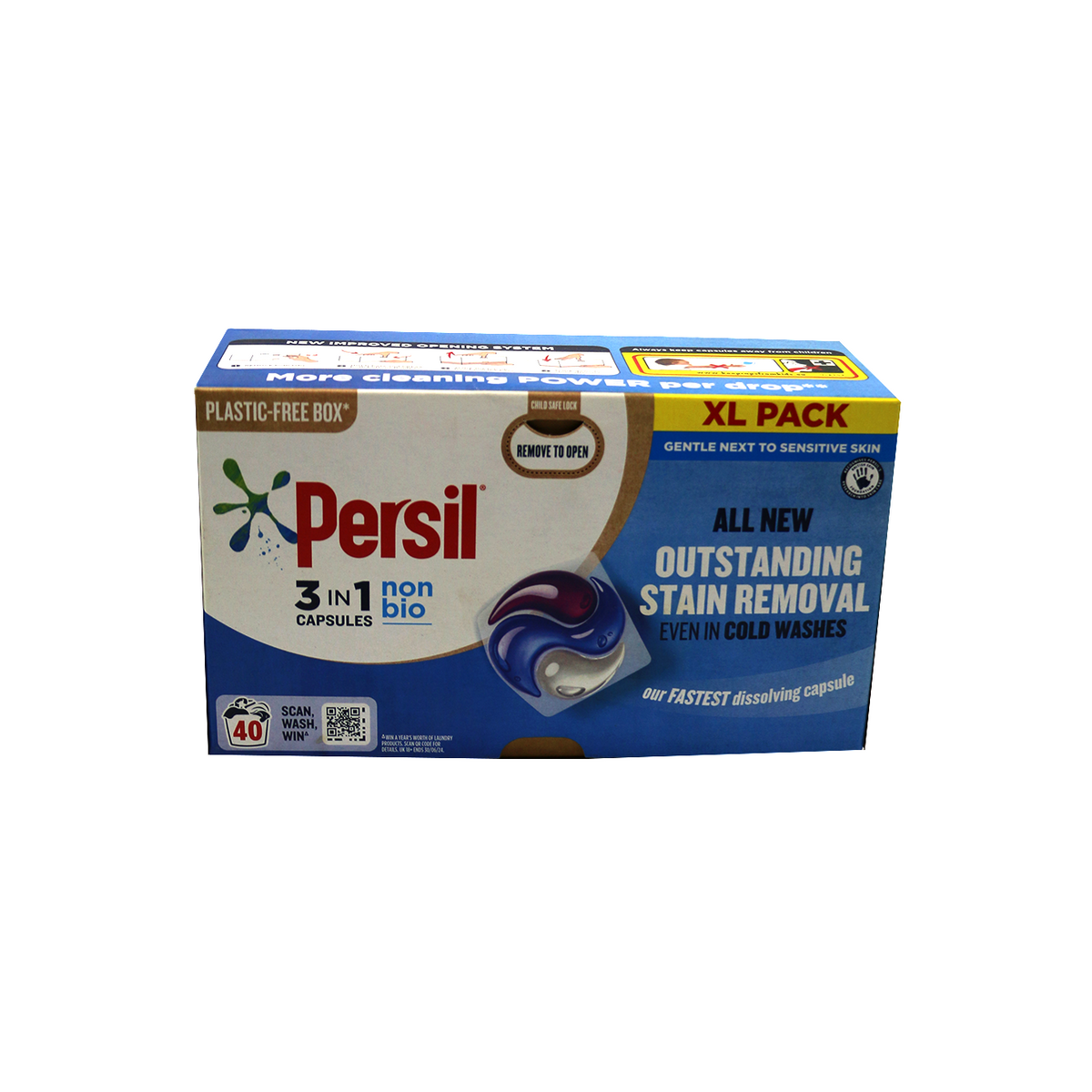 persil washing capsules 3 in 1 non bio 40 washes 844g – KK Mart
