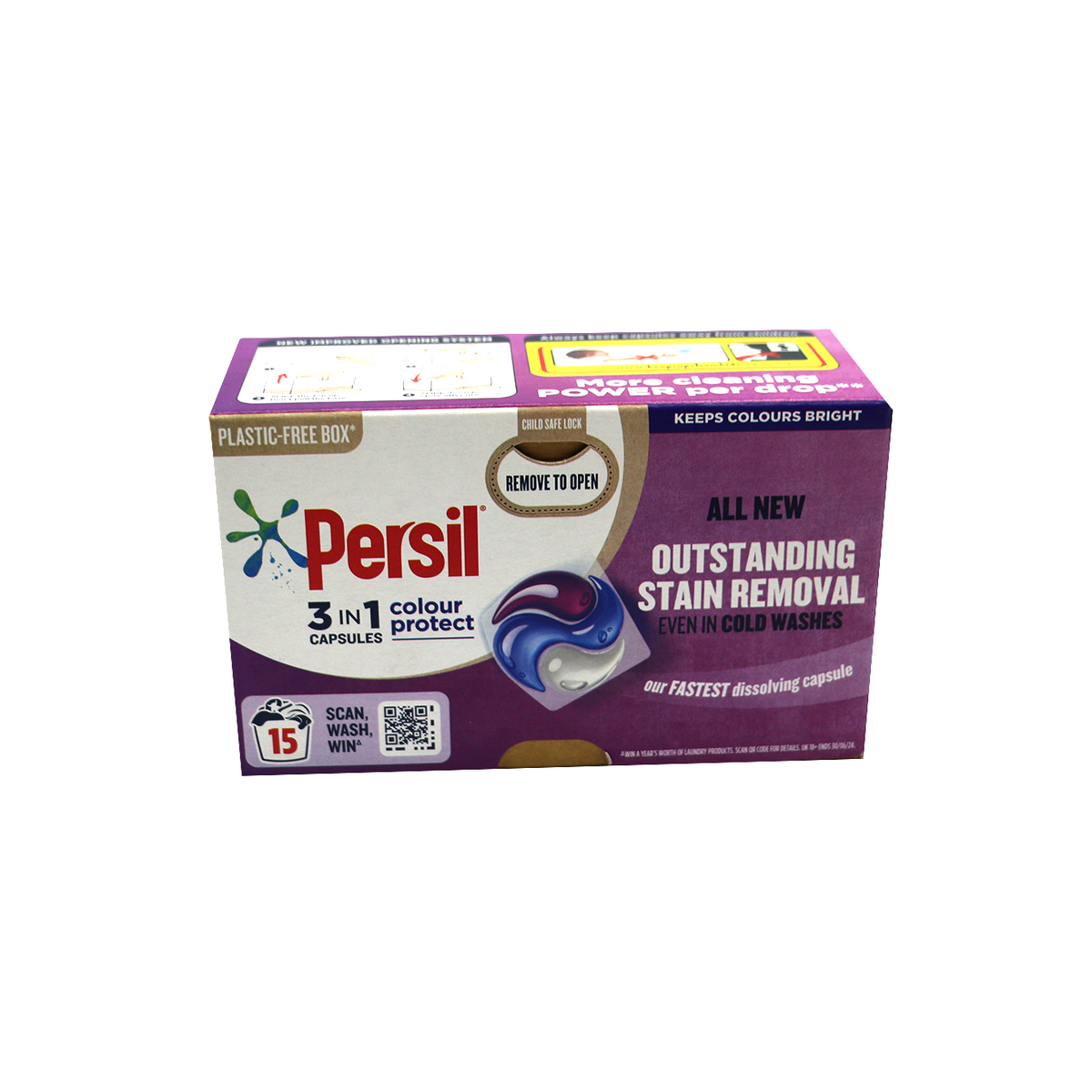 persil washing capsules 3 in 1 colour protect 15 washes 316.5g – KK Mart