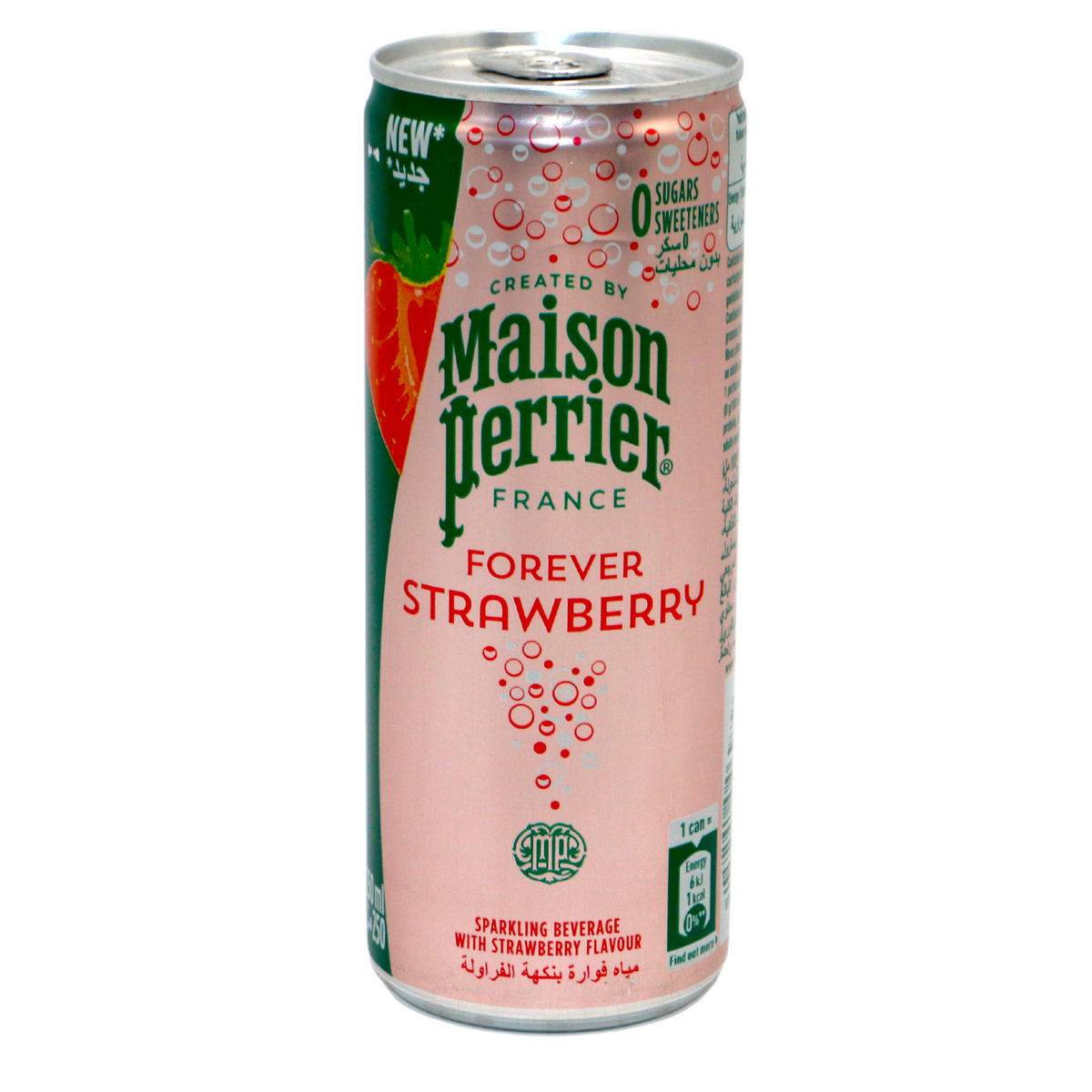 maison perrier strawberry carbonated water 250ml tin france – KK Mart