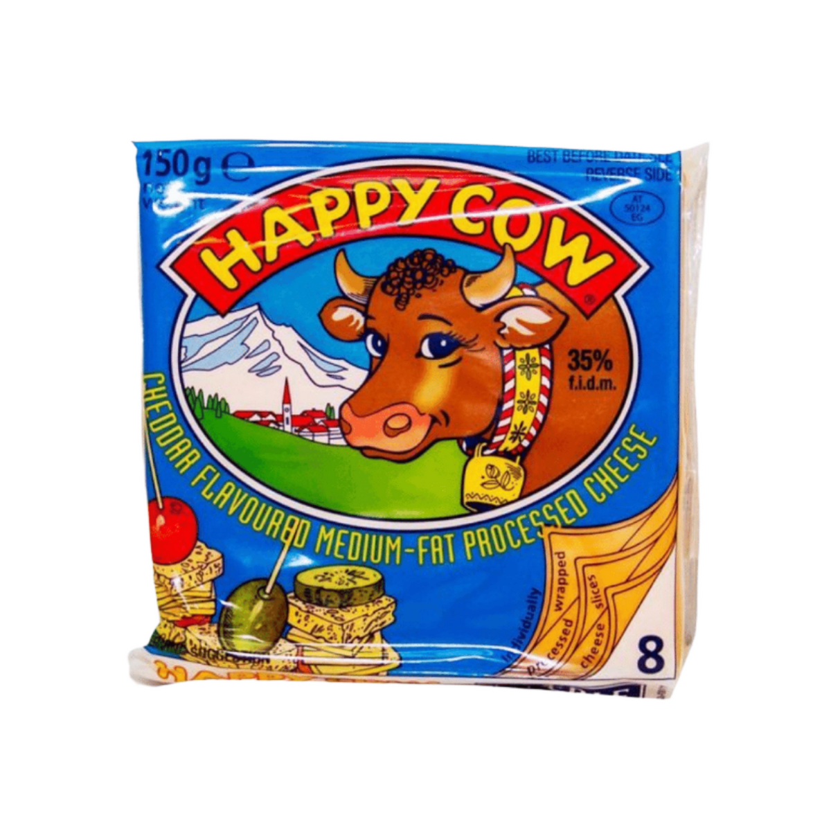 happy cow yellow cheddar cheese 150g – KK Mart