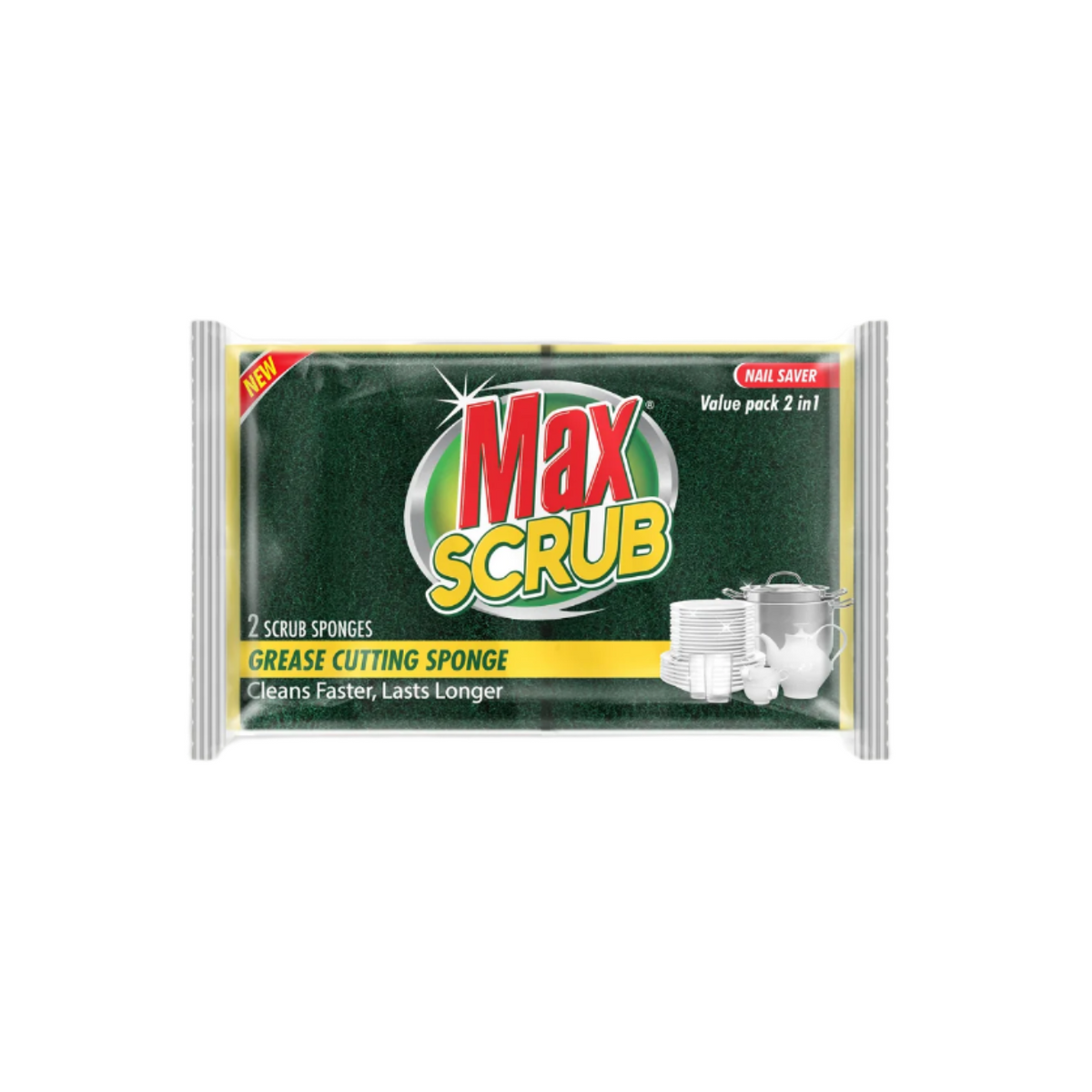max scrub sponge nail saver 2ini – KK Mart