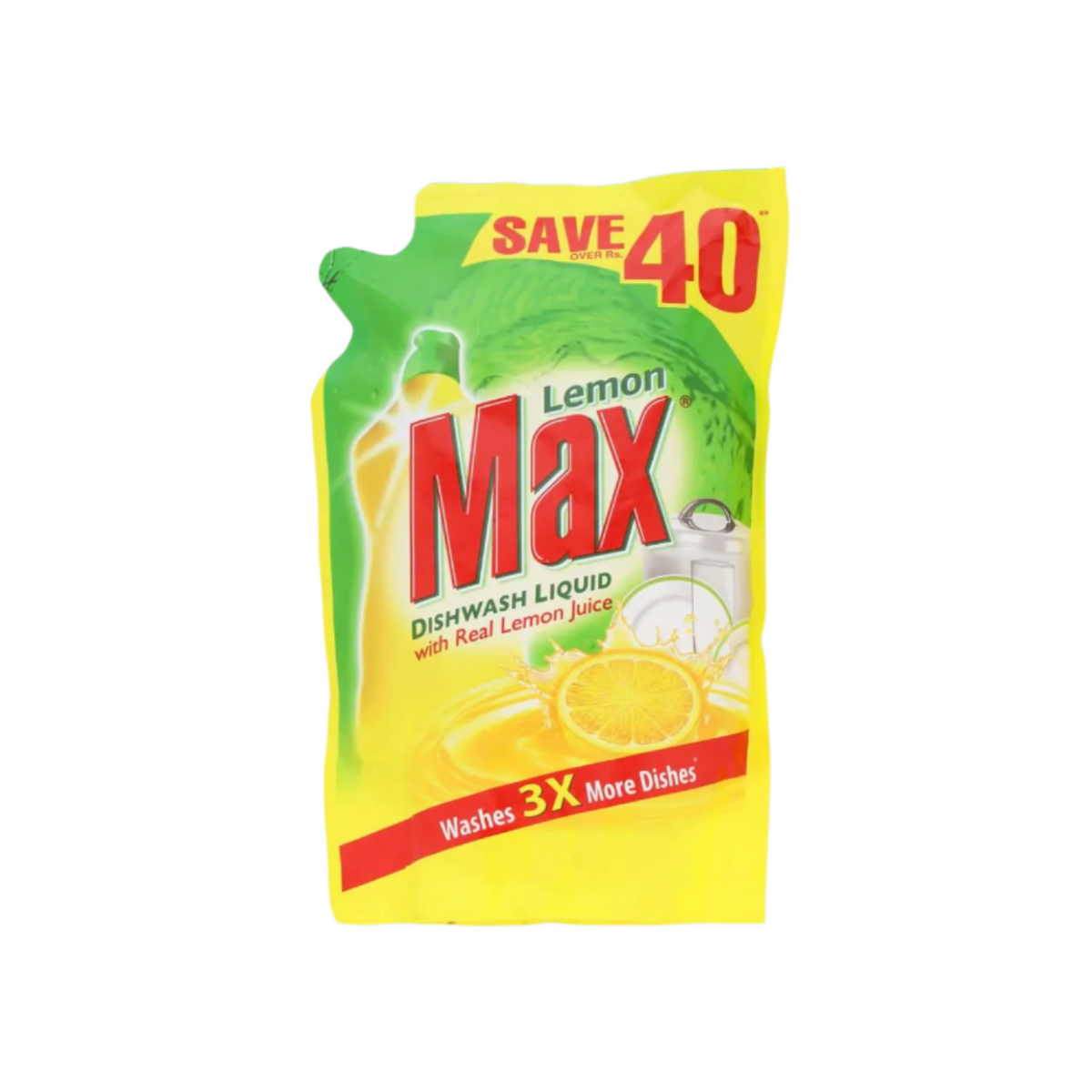 lemon max dishwash liquid pouch 450ml – KK Mart